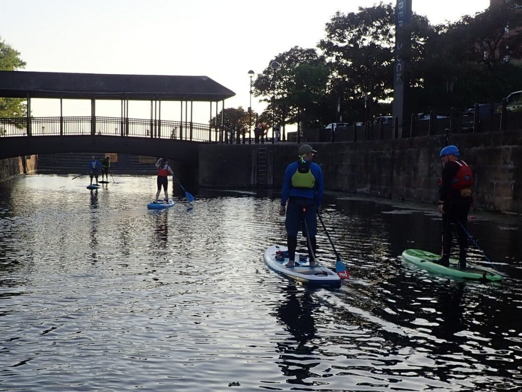 2025 05 15 SUP paddle at the docks - Liverpool Canoe Club